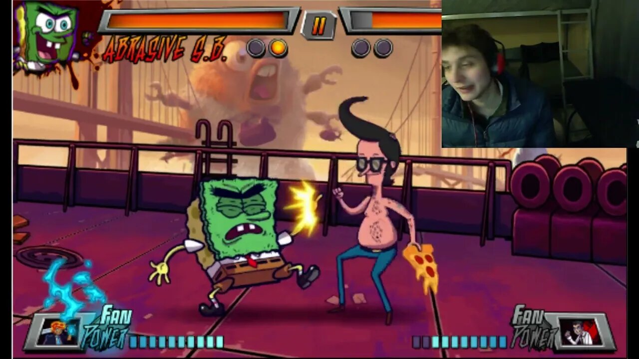 Tufflips VS Abrasive SpongeBob In A Nickelodeon Super Brawl 3 Battle ...