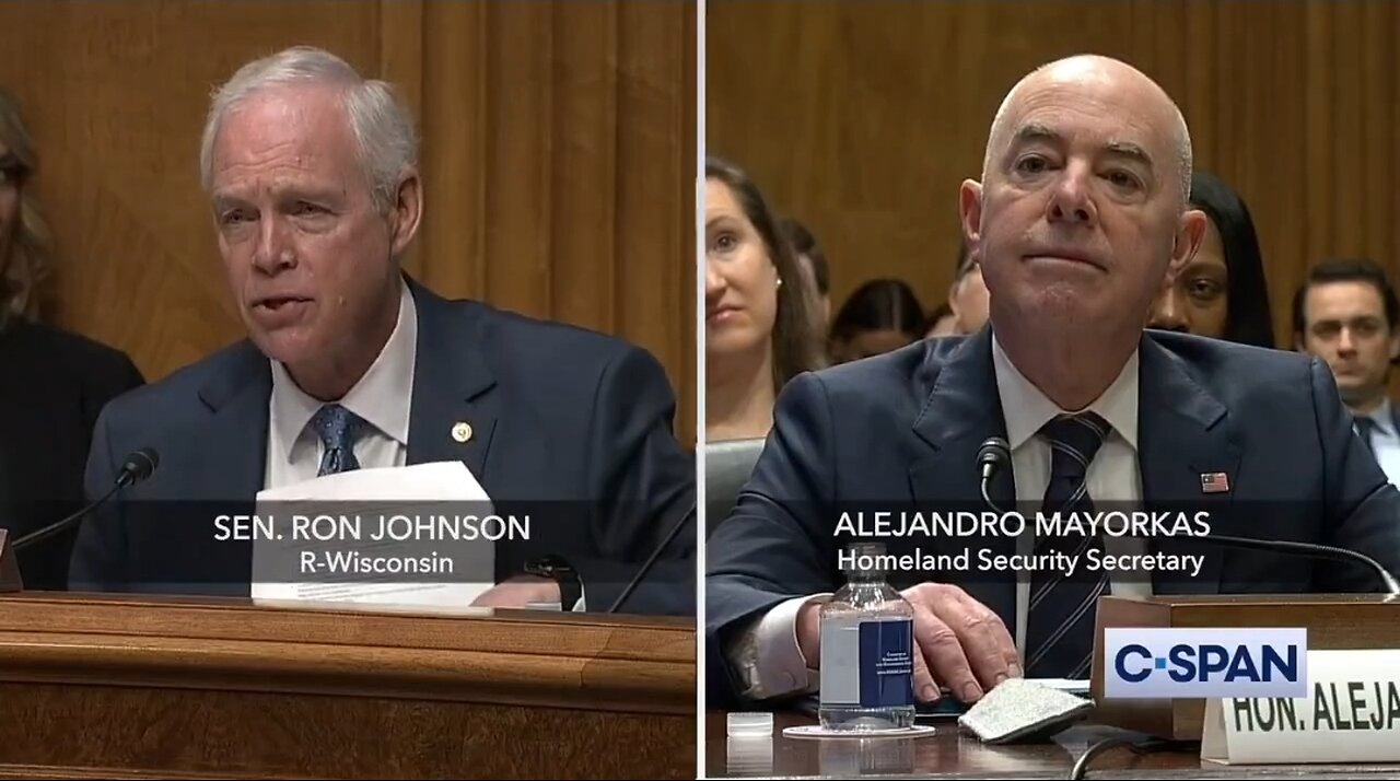 Sen Ron Johnson UNLOADS On Mayorkas: You Are Complicit In Murder of ...
