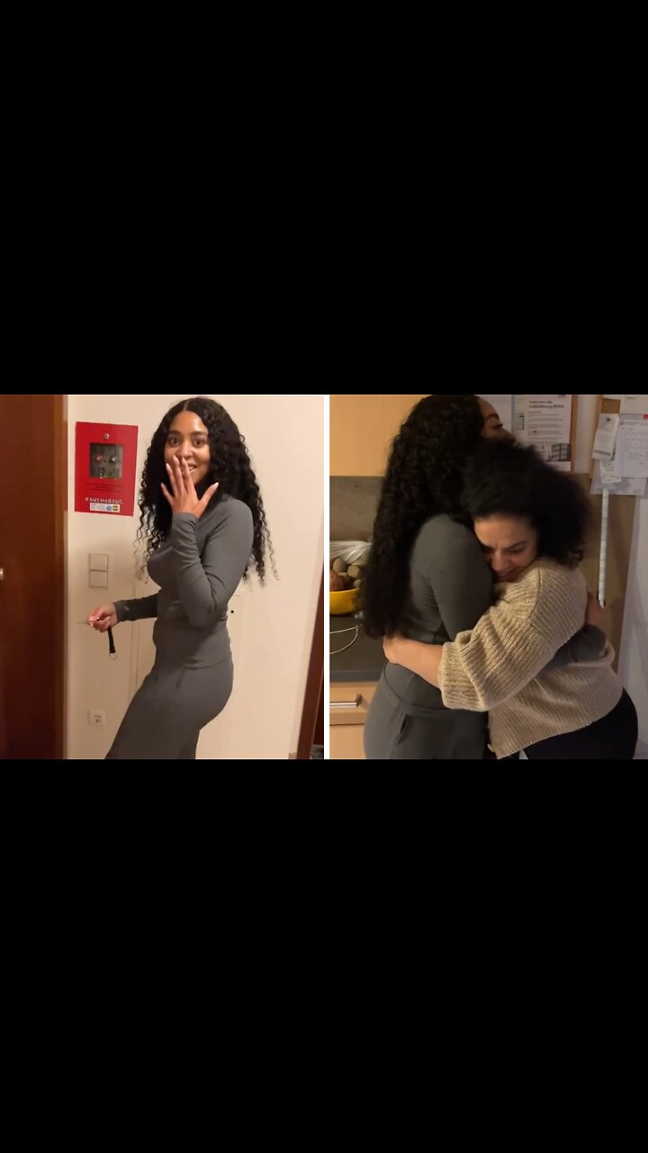 Woman shocks her family in Germany with surprise visit