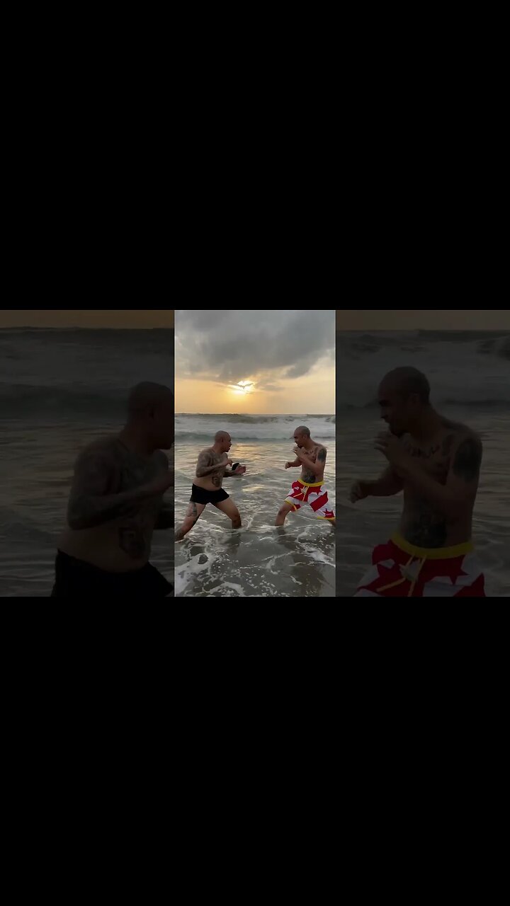 Bugoy na Koykoy Playing Shoulder Tap Drill At The Beach