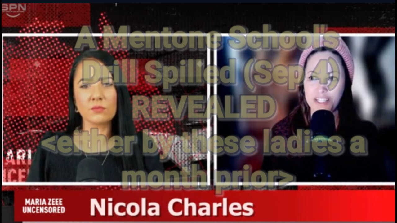 A Mentone School's Drill Spilled REVEALED (SEPT4th)