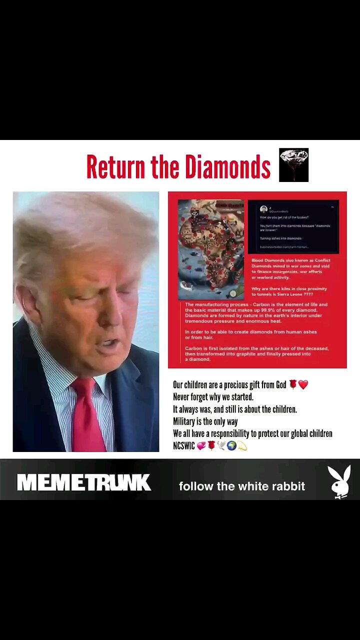 RETURN THE DIAMONDS Did you know they tortured and murdered and ate our ...