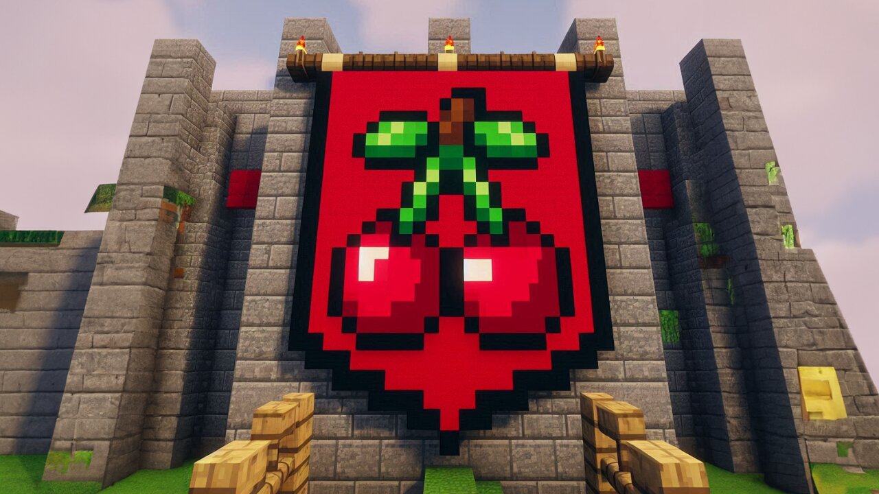 How To Make A Cherry Banner In Minecraft