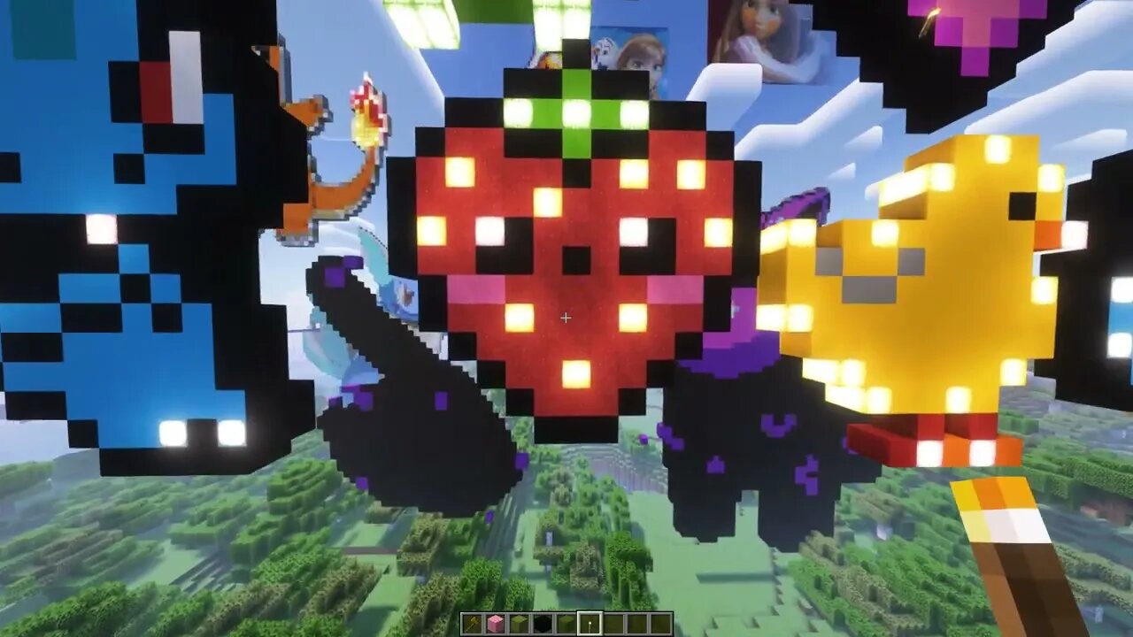 How to Build A Cute Strawberry in Minecraft 1.19 Pixel Art Tutorial ...