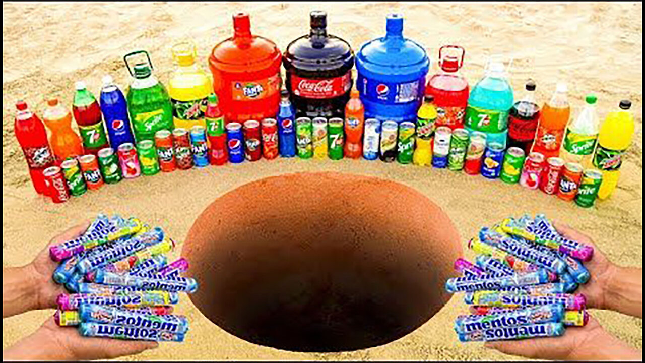 Experiment Big Balloons From Toothpaste Eruption With Giant Mtn Dew