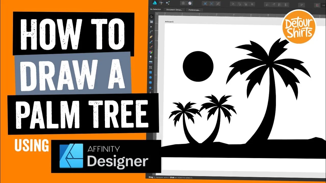 How to Draw a Palm Tree. Clipart Simplified using Affinity Designer ...
