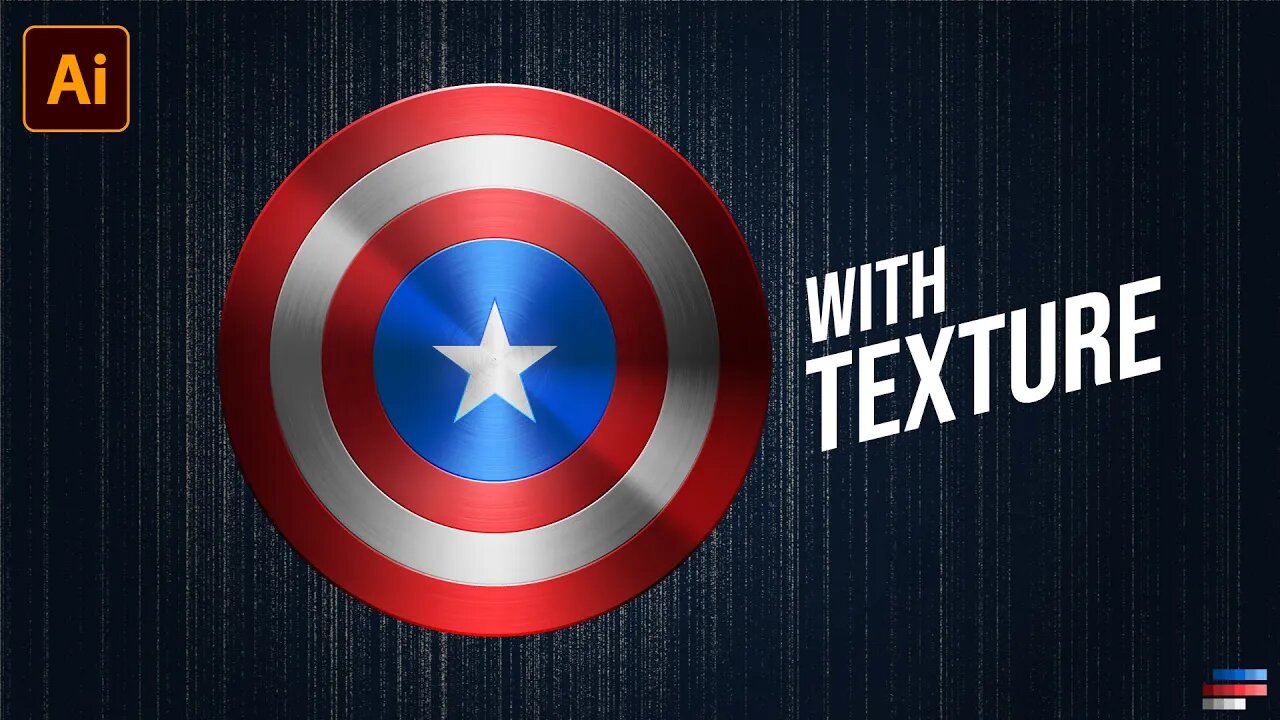 How To Create Captain America's Shield with Texture in Adobe Illustrator