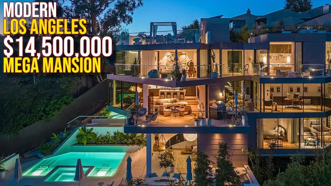 Inside 14 500 000 Modern Los Angeles Mega Mansion