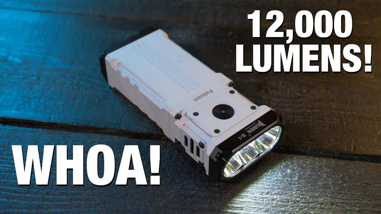 Wuben X-1 Falcon 12,000 Lumen Flashlight! Beam Test & Review! (Most ...