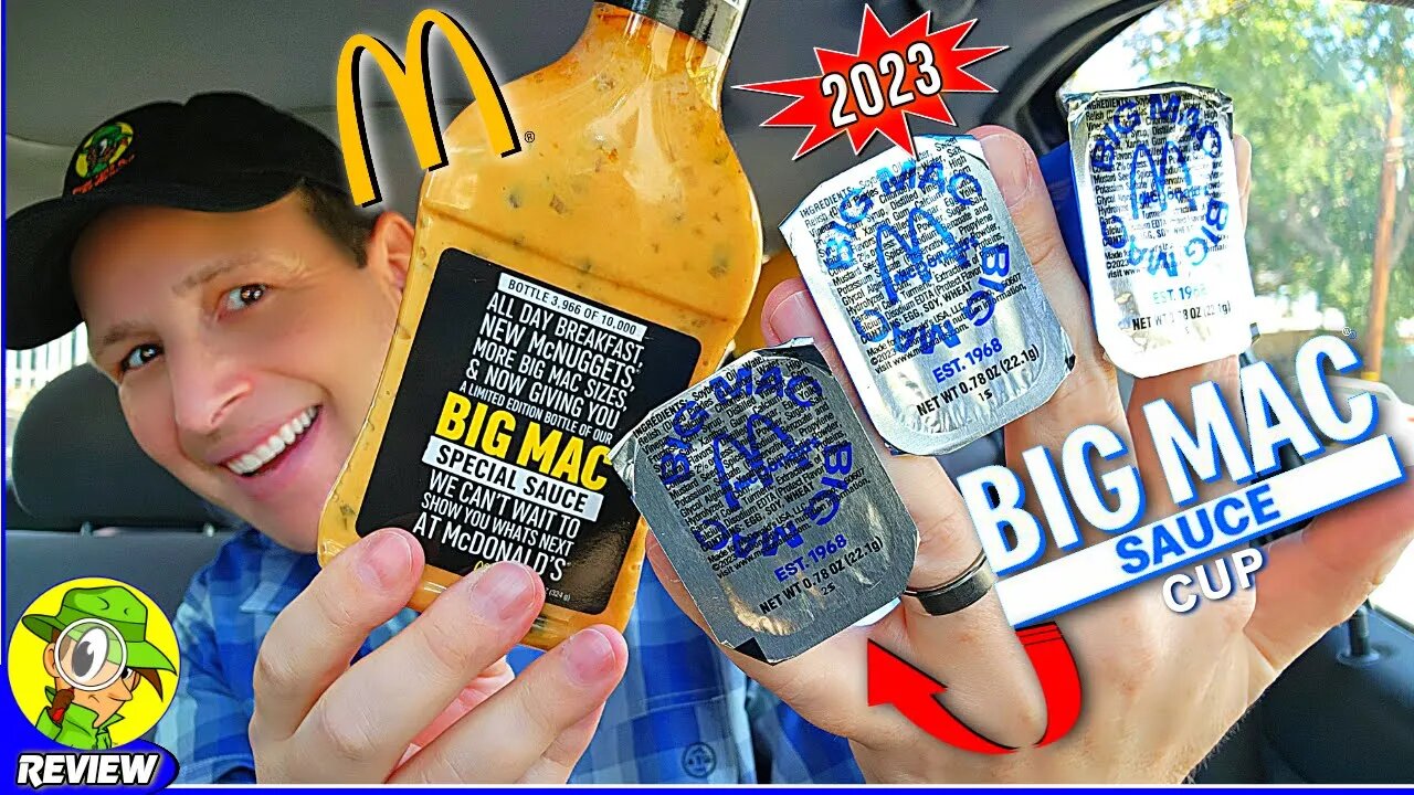 McDonald's® BIG MAC® SAUCE CUP 2023 Review 🍔💦 Á La Carte, Baby! 🤩 Peep ...