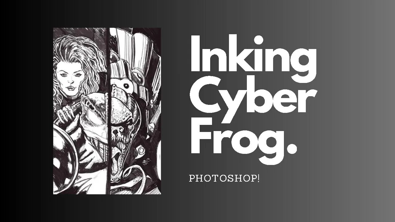 Inking Cyber Frog! #comic #draw #illustration #comicartwork # ...