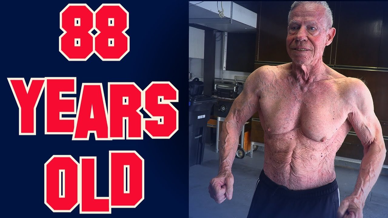 88 Year Old Bodybuilder Post Workout Posing - Jim Arrington