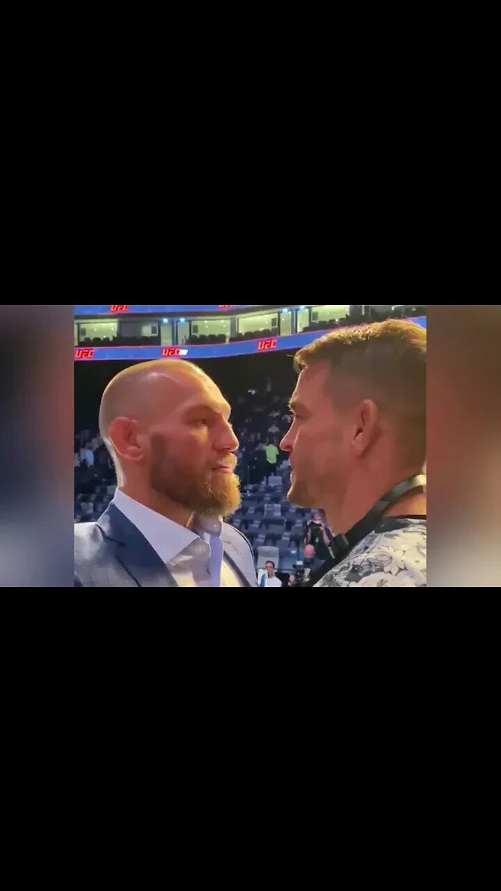 Conor Mcgregor and Dustin Poirier intense face off before UFC 257 in ...