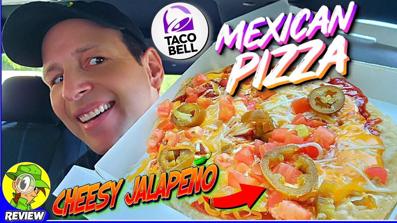 Taco Bell® CHEESY JALAPEÑO MEXICAN PIZZA Review 🌮🔔🌶️🇲🇽🍕 ⎮ Peep THIS Out ...