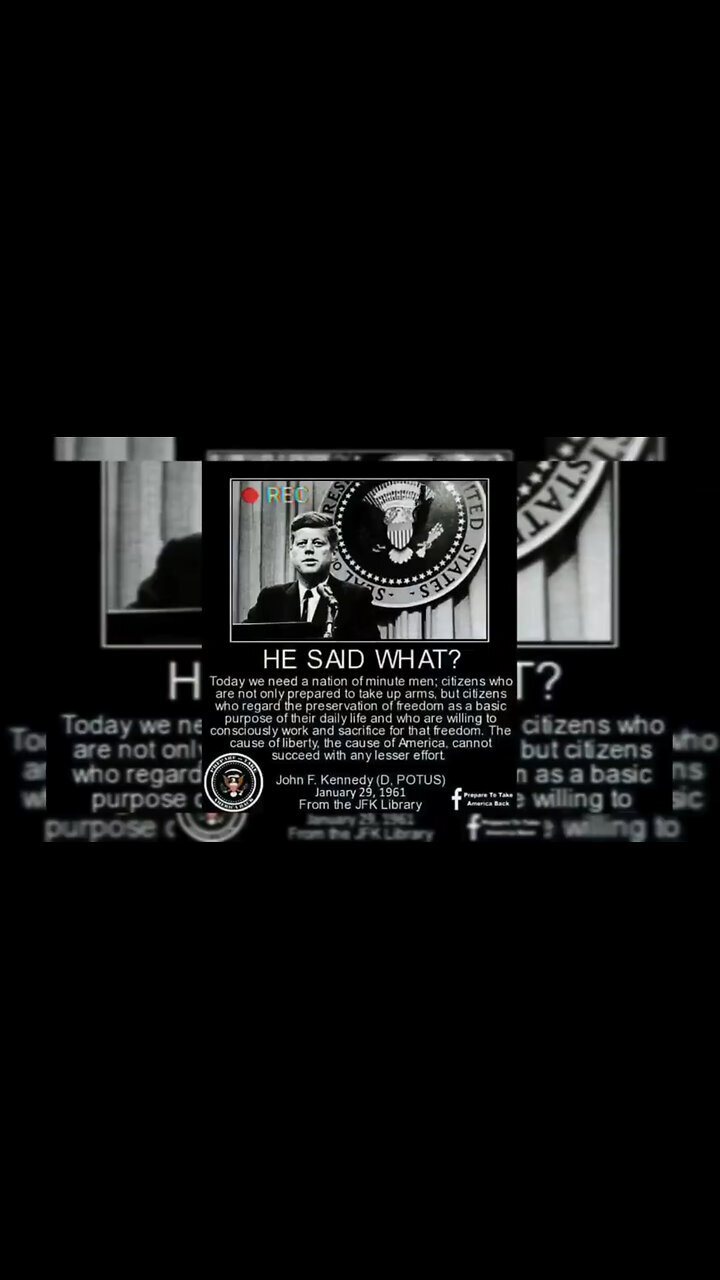 Operation Freedom Eagle 35 WWG1WGA Sincerely, President John F. Kennedy "Q"