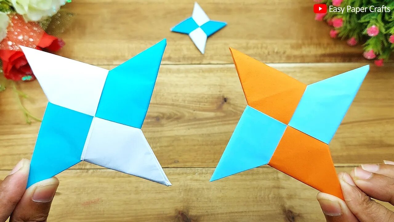 How to Make a Paper Ninja Star | Origami Ninja Star (Shuriken) Easy ...
