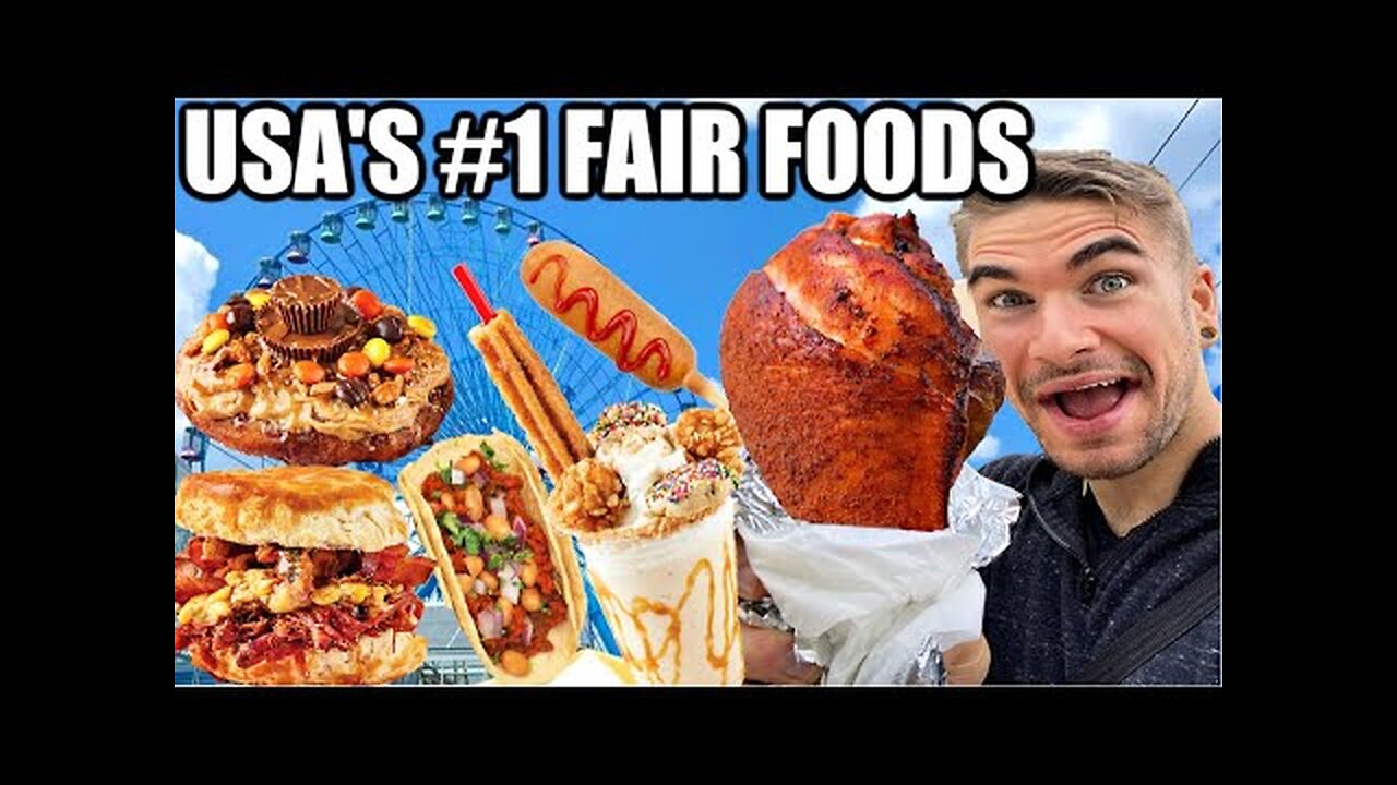 Eating ALL of USA's TOP INSANE FAIR FOODS! America's BEST Food & Most ...