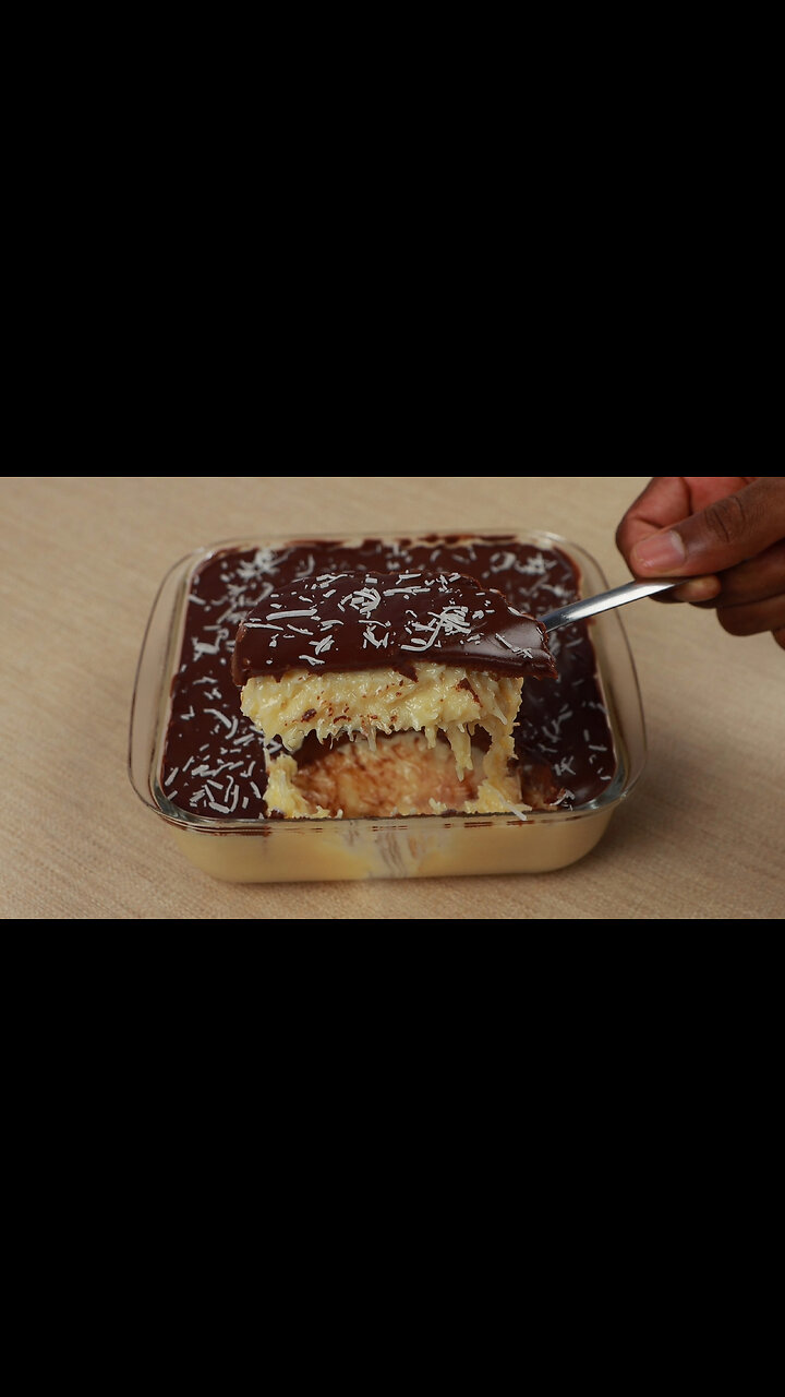 Creamiest dessert in the world! coconut and chocolate perfect combination
