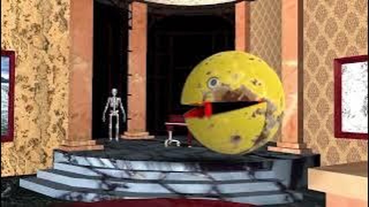 Backrooms - Exit . Pacman vs Skeleton