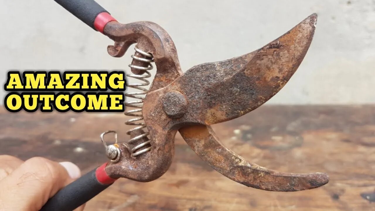 Rusty Hand Pruners Restoration With AMAZING Outcome / Restoring old ...
