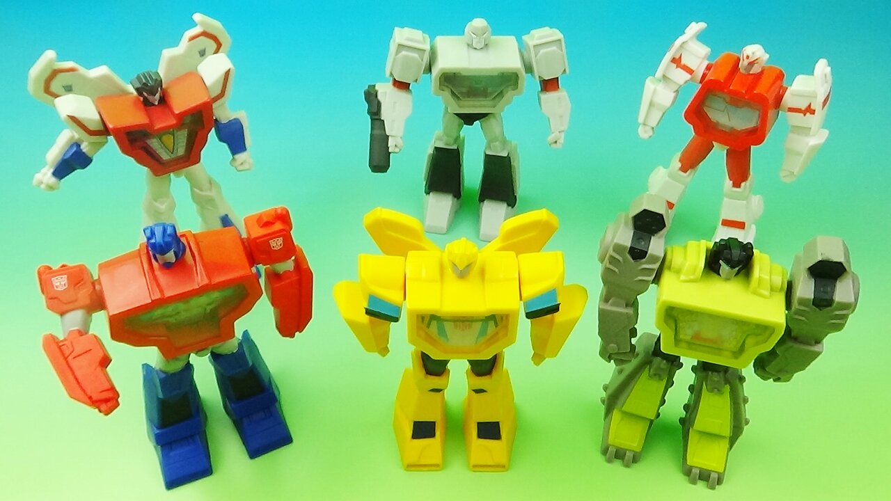 2020 TRANSFORMERS BUMBLEBEE CYBERVERSE ADVENTURES set of 6 McDONALDS ...