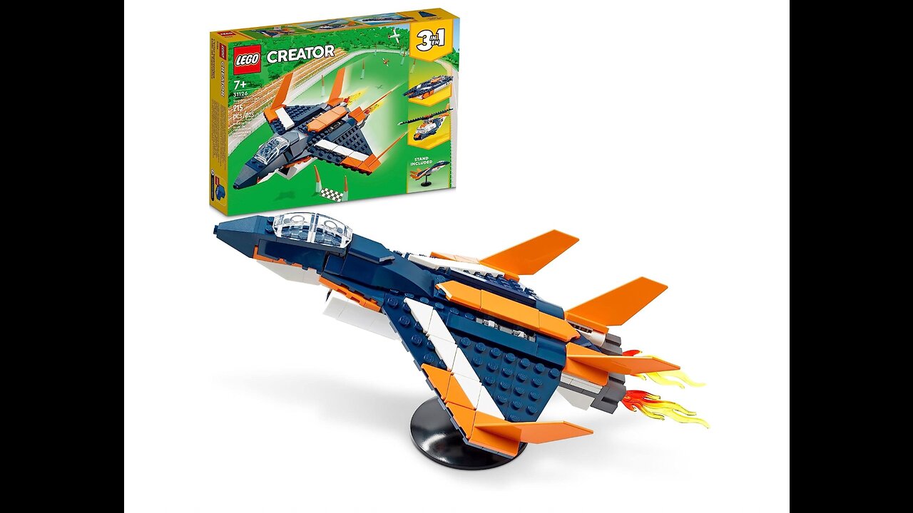 Speed build review LEGO Creator 3in1 Supersonic Jet Plane