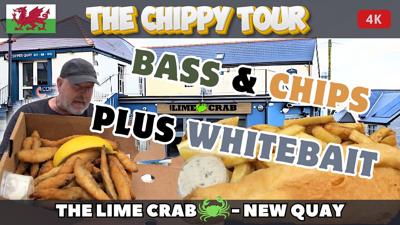 Chippy Review 58: The Lime Crab, New Quay. Sea Bass and Chips ...