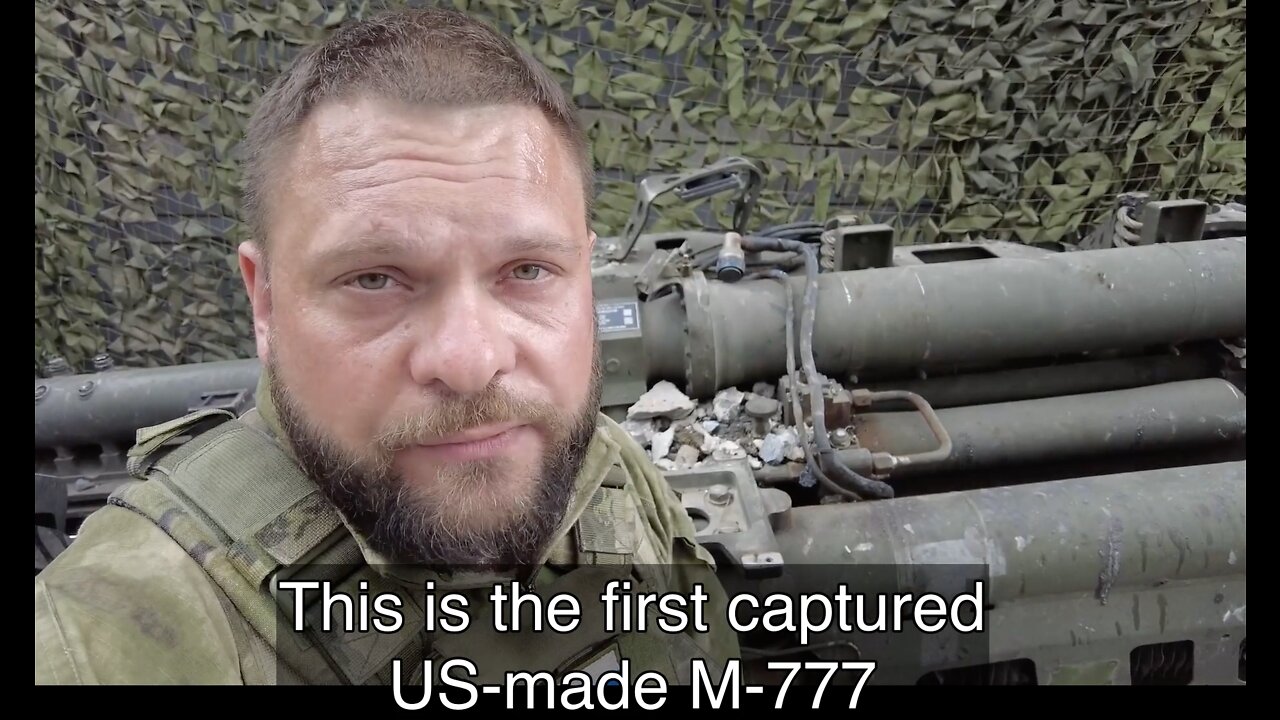 Russian war reporter shows the first US-made M-777 howitzer taken as a ...