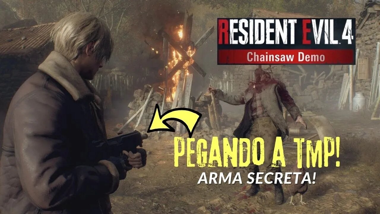 Tutorial Resident Evil 4 Remake Chainsaw Demo Pegando a TMP (Arma ...