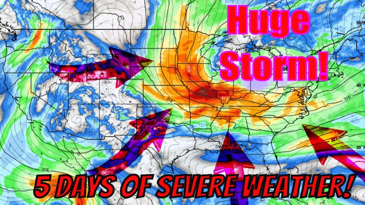 A Huge Storm Is Coming, Massive! Tornadoes, Damaging Winds & More ...