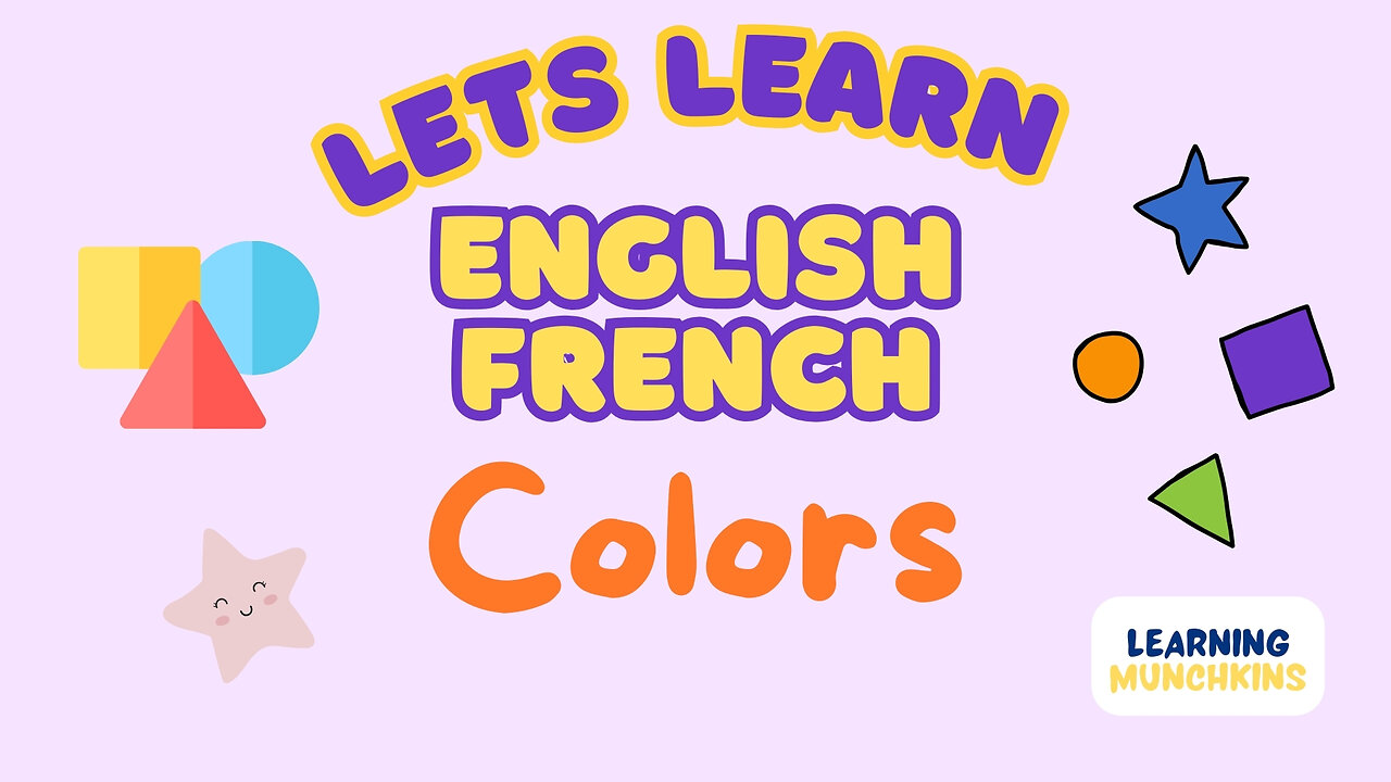 French English Colors for Kids | Learn Color Names | Language Learning ...