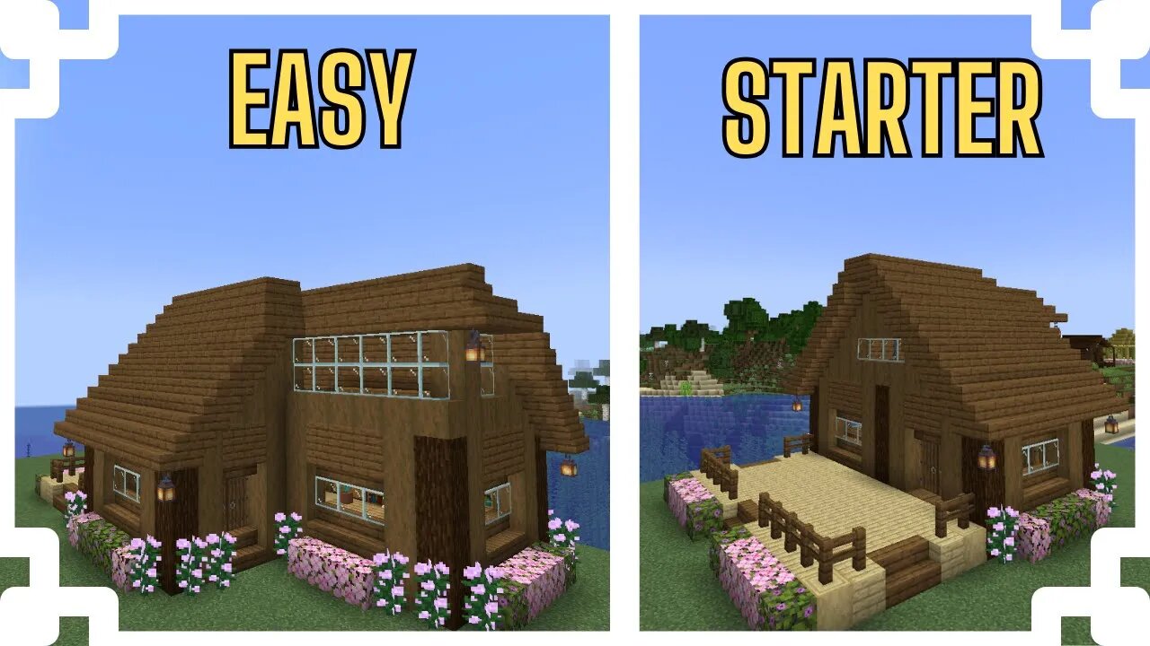 How To Build A Modern Spruce Survival Starter House | Minecraft Easy ...