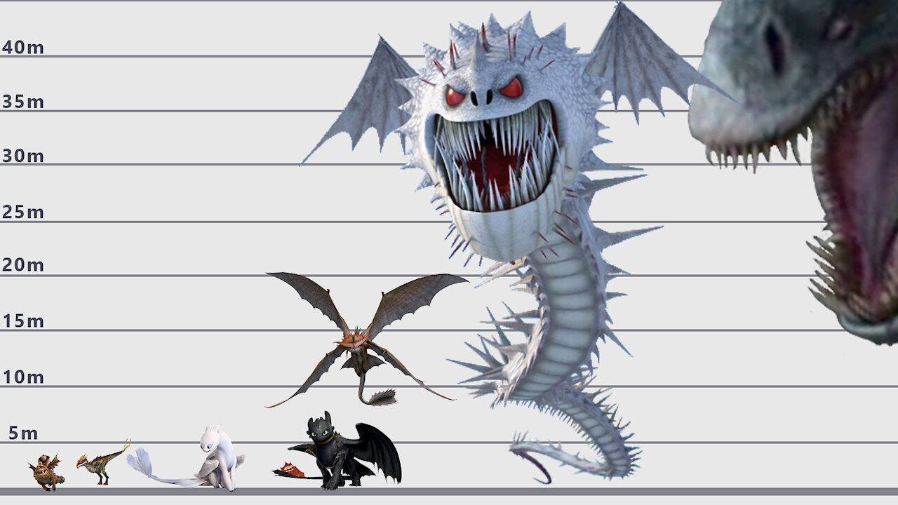 Dragons Size Comparison | Biggest dragons from the "How to Train Your ...