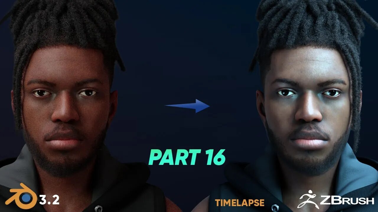 Adam | 3d Character for animation | Part 16 | kinky (black people) hair ...
