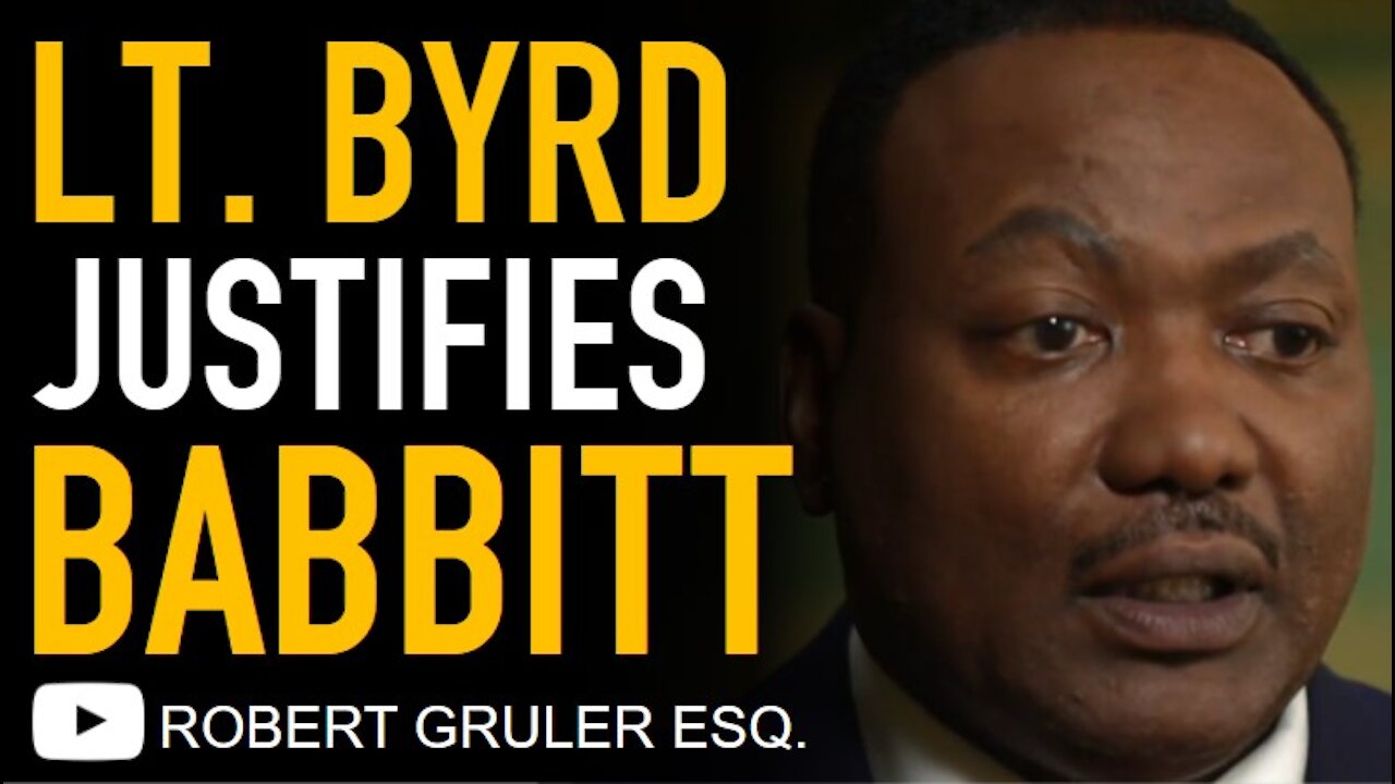 Capitol Hill Police Officer Lt. Michael Byrd SPEAKS on Ashli Babbitt ...