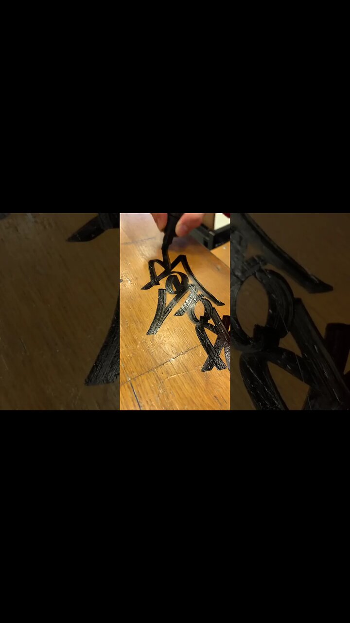 SICK GRAFFITI TAG WITH BLACK MARKER! 🔥 #graffiti #graffitiart #shorts