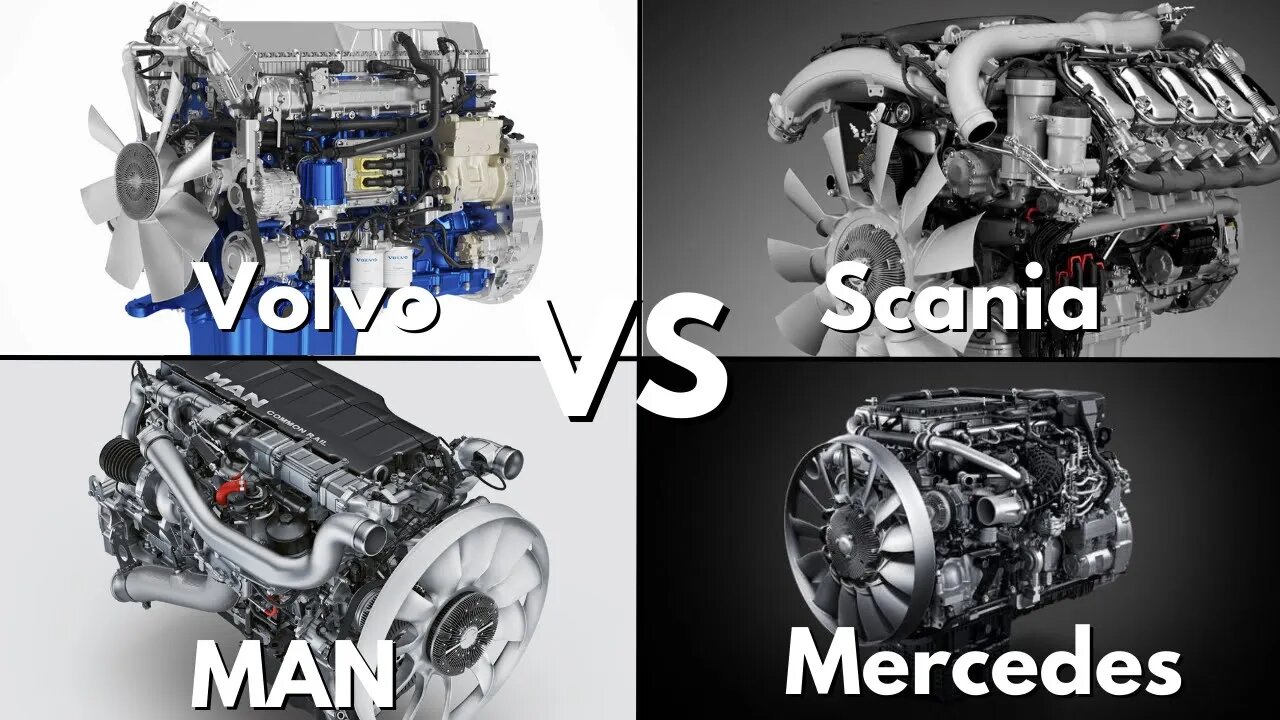 Engine Truck battle Scania vs. Volvo vs. MAN vs. Mercedes