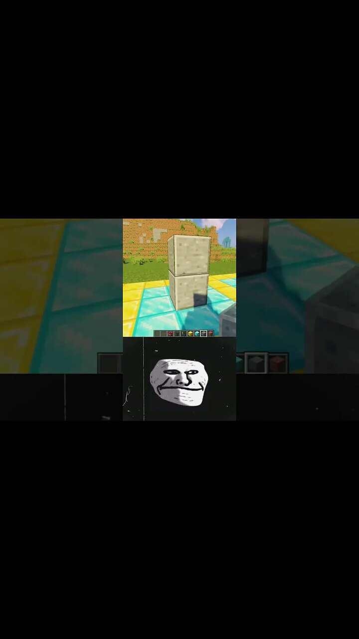 Minecraft logic 51 Sec🤣 (troll memes face) #shorts #viral #trending