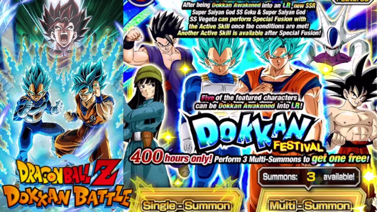 DBZ Dokkan Battle: WWC LR Dokkanfest SSGSS Goku & SSGSS Vegeta Banner ...