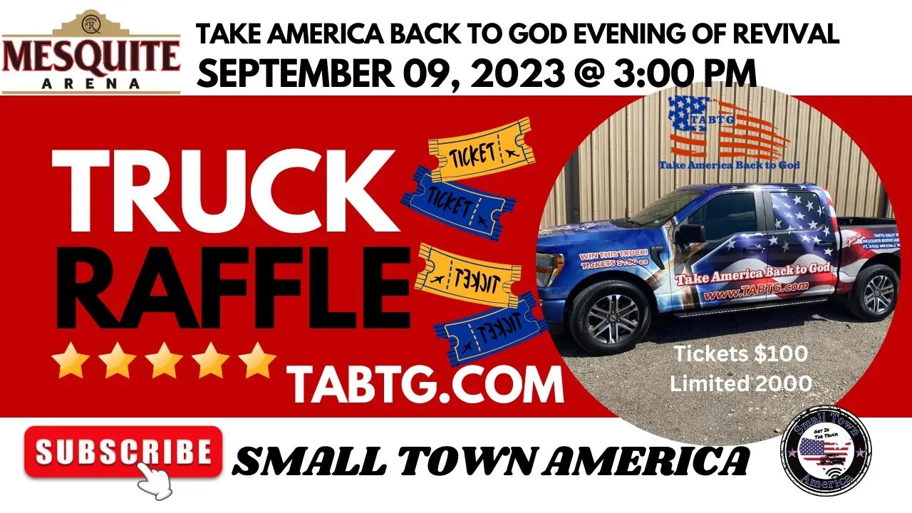 Truck Raffle Enter To Win A Truck Take America Back To God Revival ...