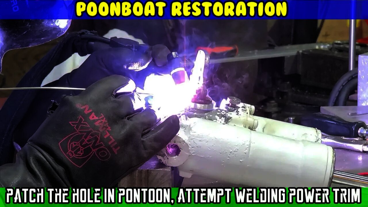 Pontoon boat repair (Part 12) Patch the hole in pontoon, attempt ...