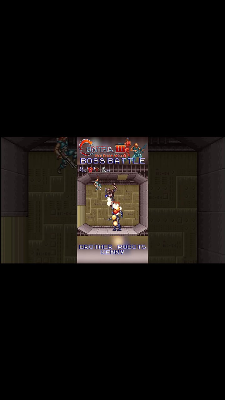 Contra III: The Alien Wars (SNES) Boss Battle - Brother Robots Kenny 1 ...