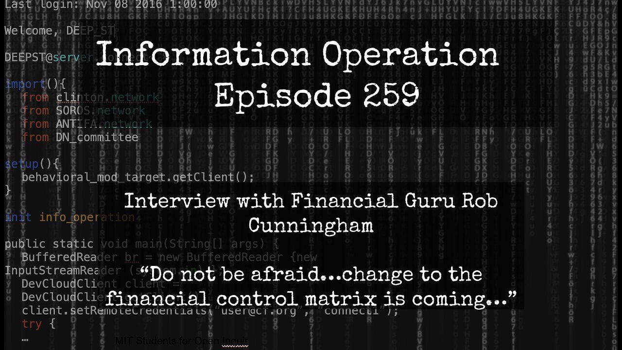 IO Episode 259 - Financial Guru Rob Cunningham - 'Do Not Be Afraid ...