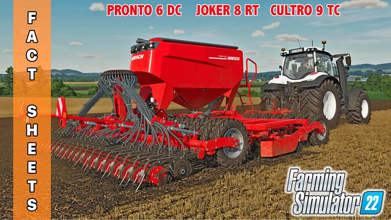 FS22 | DLC HORSCH AGROVATION PACK: PRONTO 6 DC, JOKER 8RT, CULTRO 9TC ...