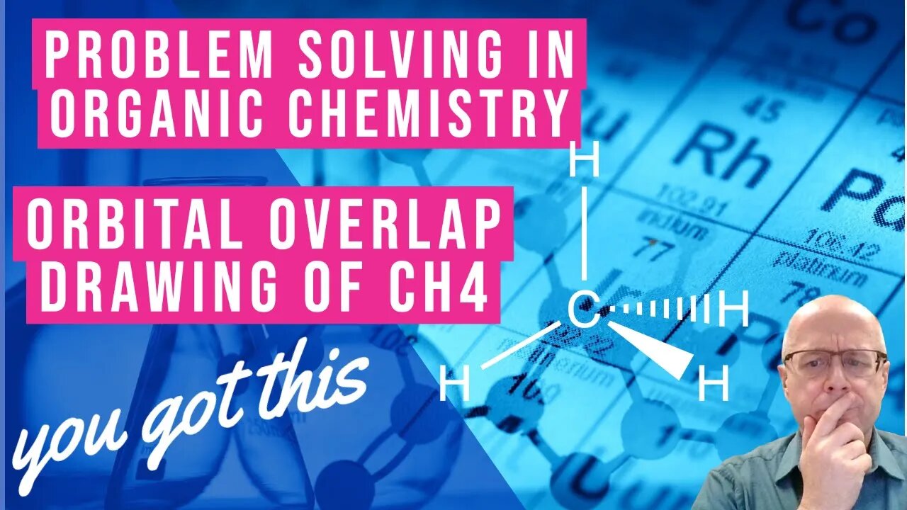 Organic Chemistry Orbital Overlap Drawing of Methane (CH4) sp3 hybrid ...