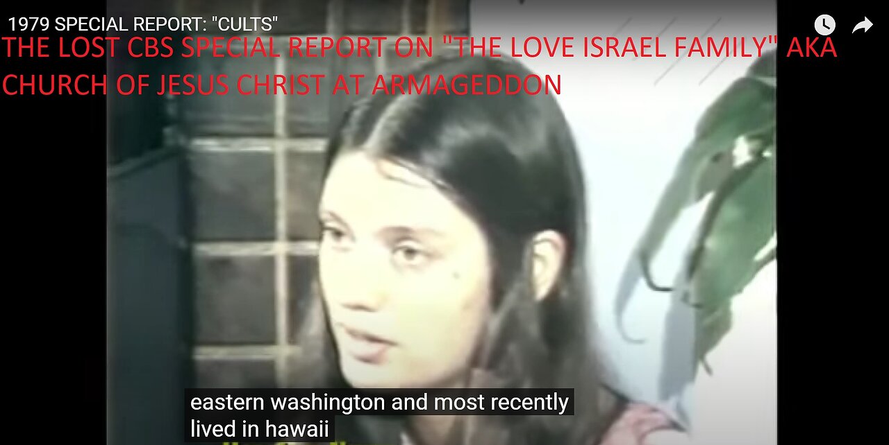 The Love Family Cult - Lost CBS News Footage of MKULTRA Deprogramming ...