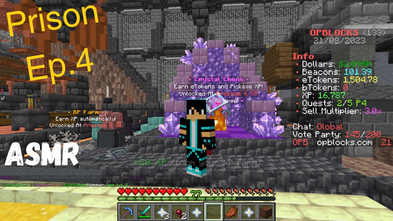 Minecraft ASMR 😴| Episode 4 🚨 Minecraft Prison | Keyboard Sounds ...