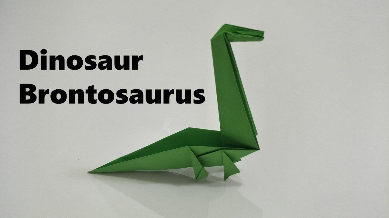 How to Make Origami Dinosaur Brontosaurus