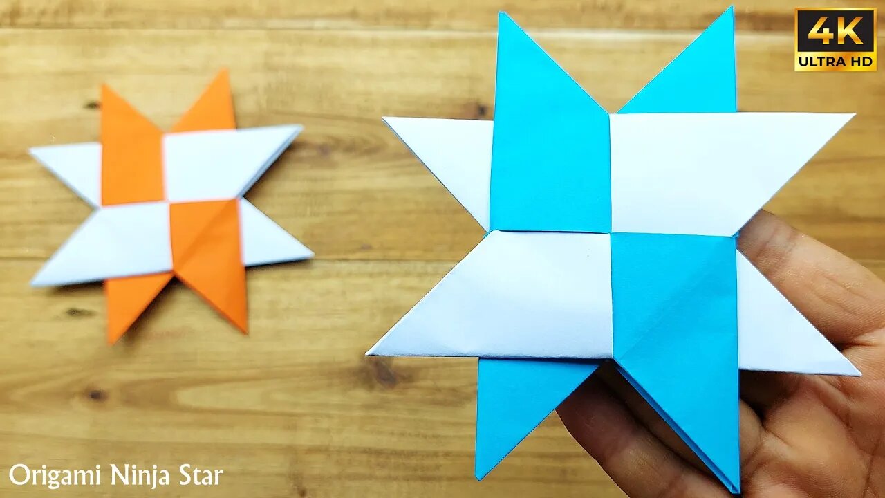 How to Make a Paper Ninja Star | Origami Ninja Star (Shuriken) Easy ...