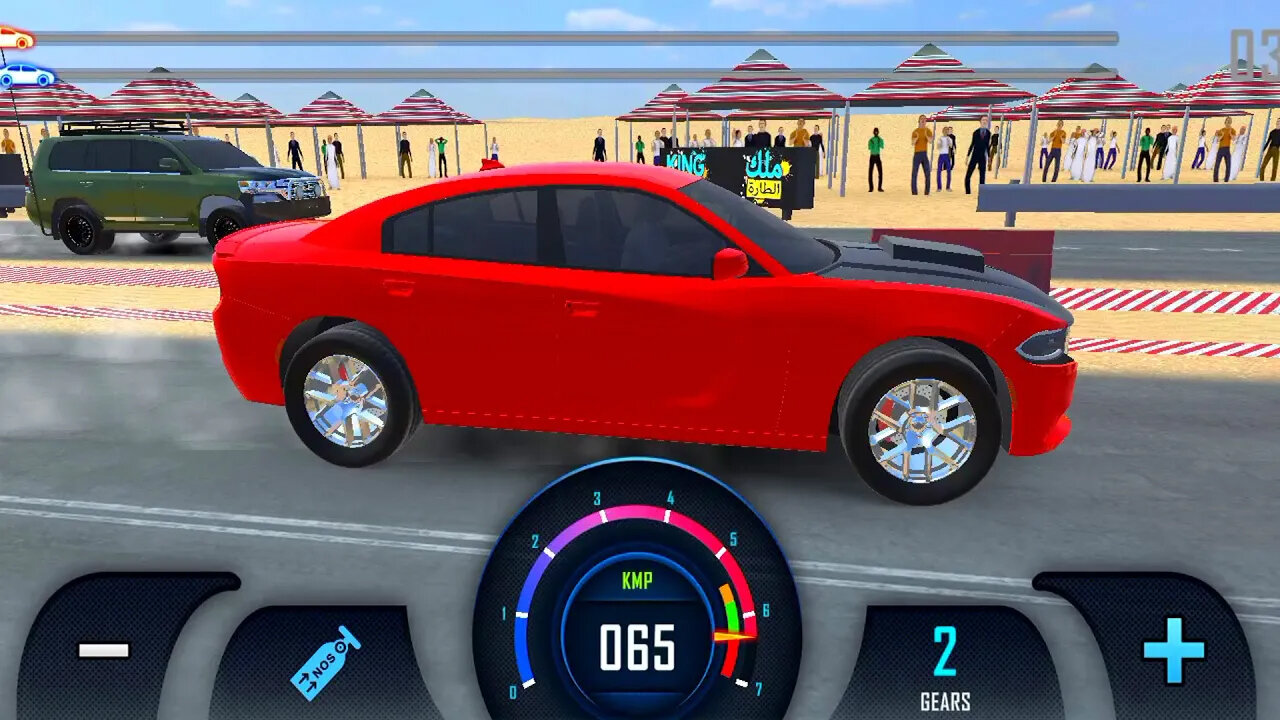 King Of Steering - Drag Race Dodge Charger VS. Toyota Land Cruiser ...